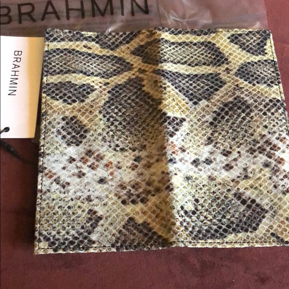 Brahmin | Bags | Brahmin Leather Embossed Python Checkbook Cover | Poshmark